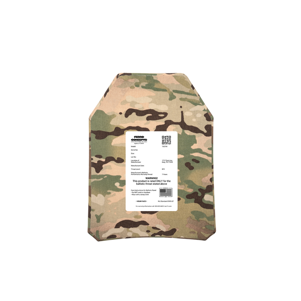 TAC 11 TX2741 Armor Plate - NIJ Level RF1, SAPI Cut – FERRO CONCEPTS